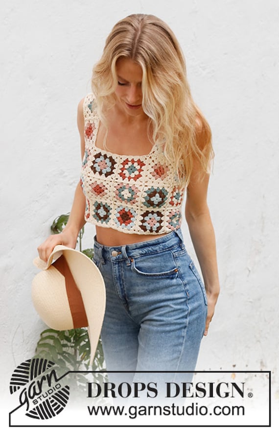 Woodstock Weekend Granny Square Cotton Top - Etsy