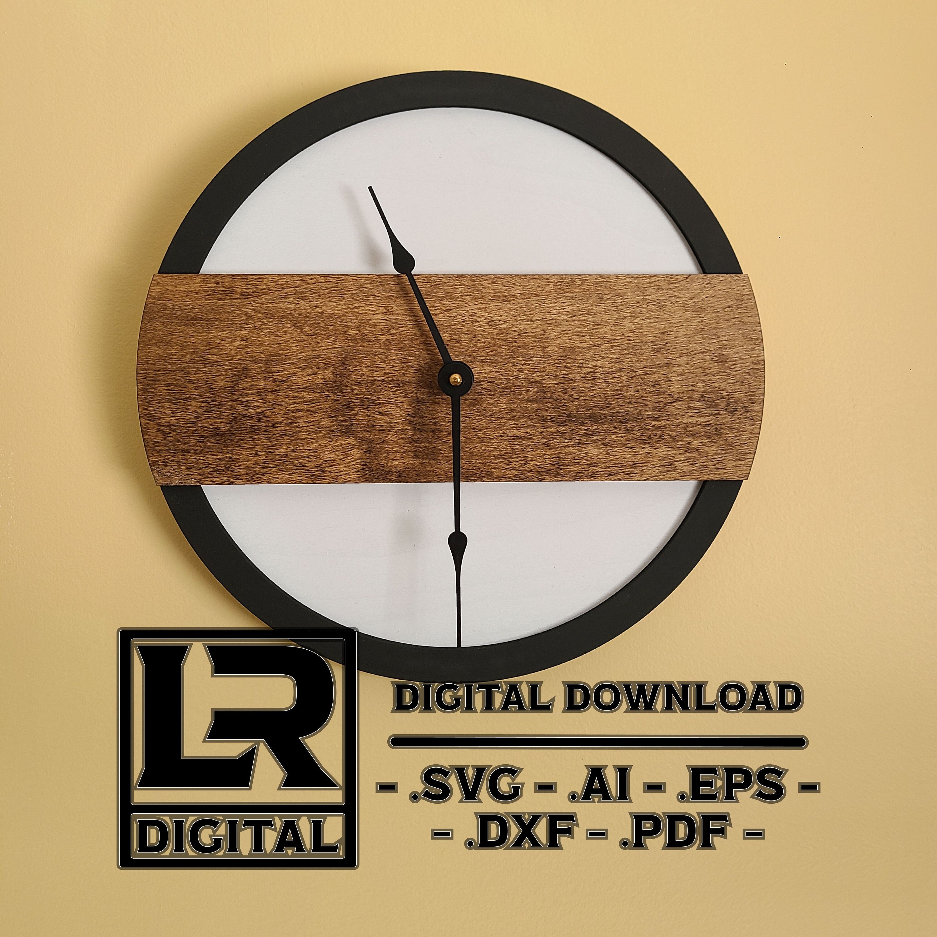 Minimalist Wall Clock - Digital Download - Etsy