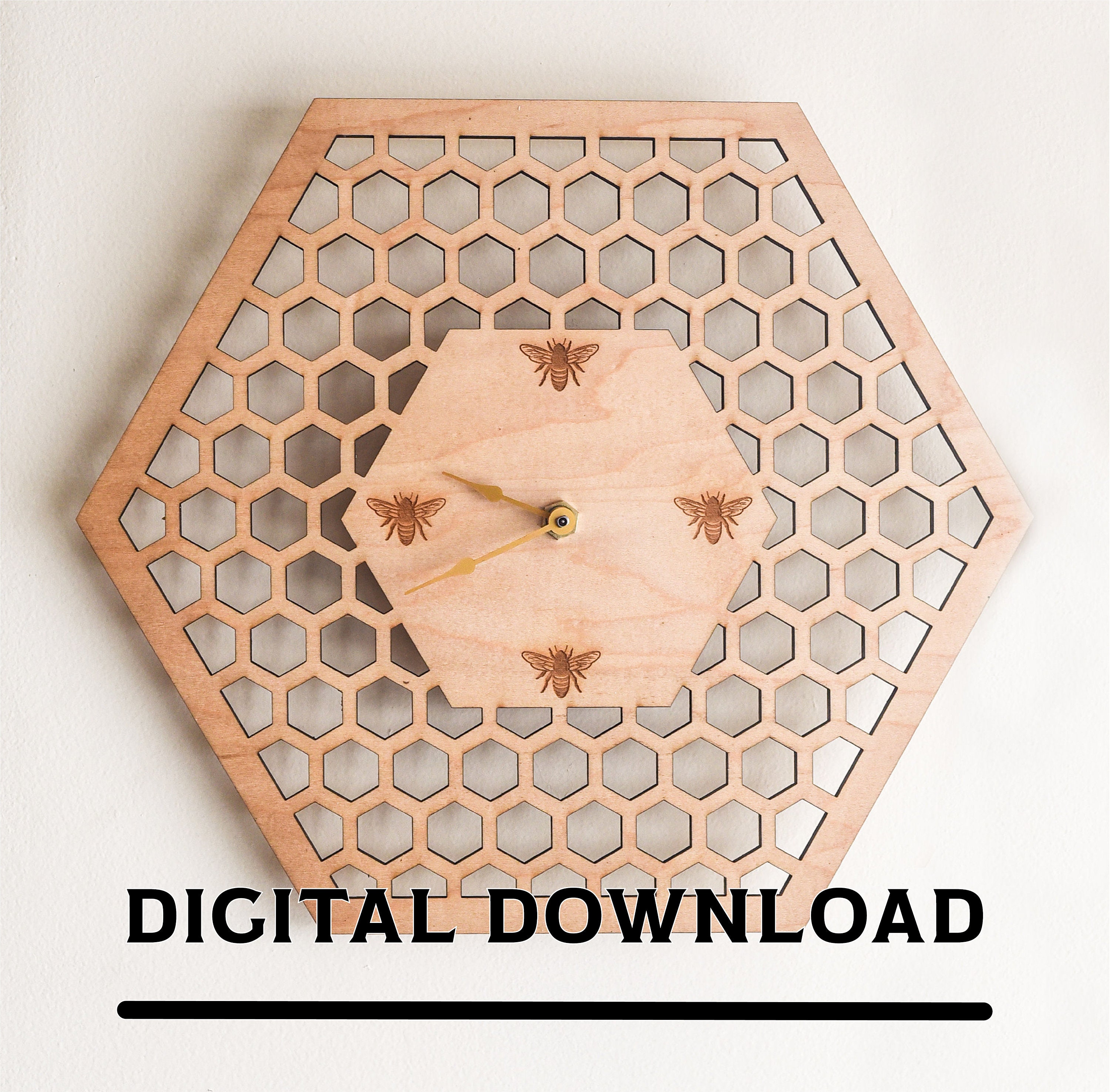 Honeycomb Bee Wall Clock - Digital Download - Etsy