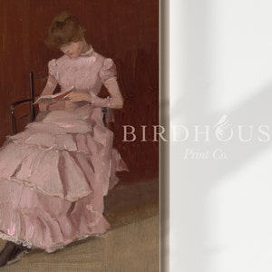 Vintage Portrait of Girl in Pink / Instant Digital Download - Etsy