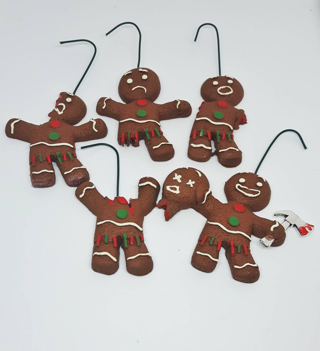 Krampus Gingerbread Man Ornament - Horror Christmas Clay Ornament - Etsy