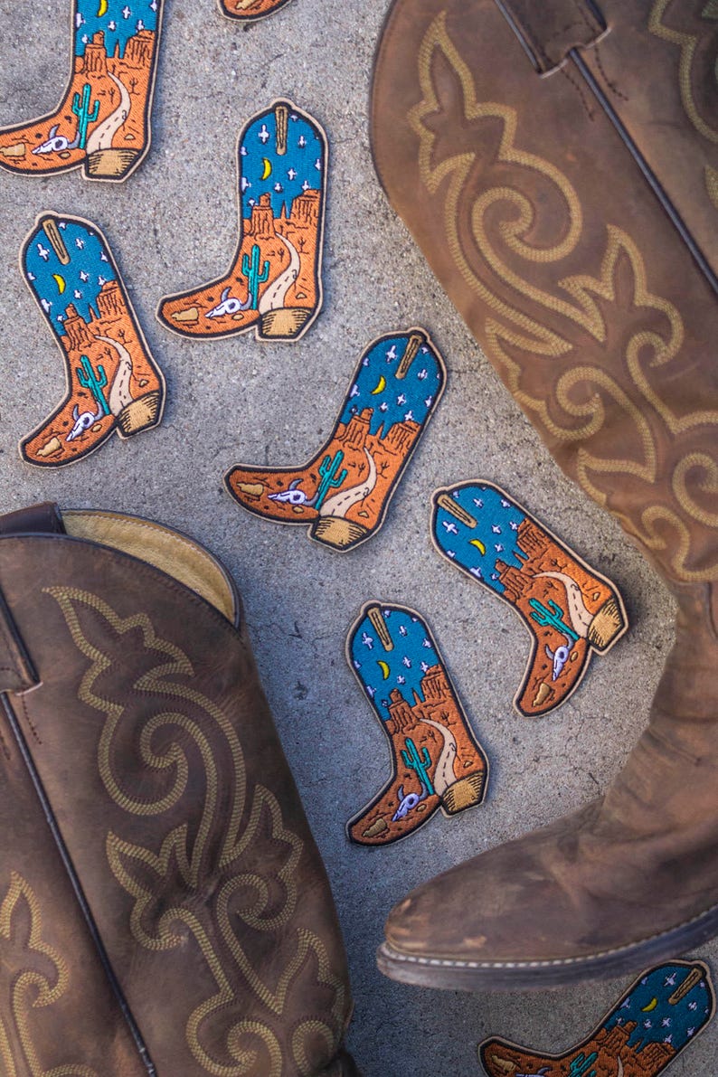 Patch // Wild West // Boot // Cowboy // Skull // Cactus // Star // Moon ...