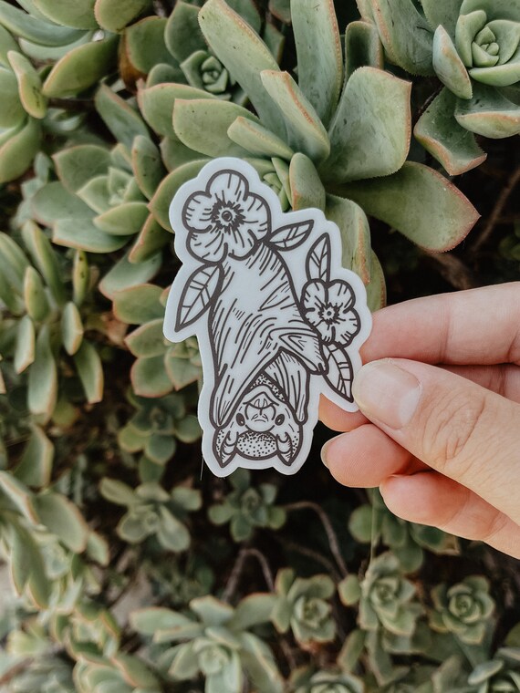Batty Blooms Sticker // Adventure Nature Sticker - Etsy