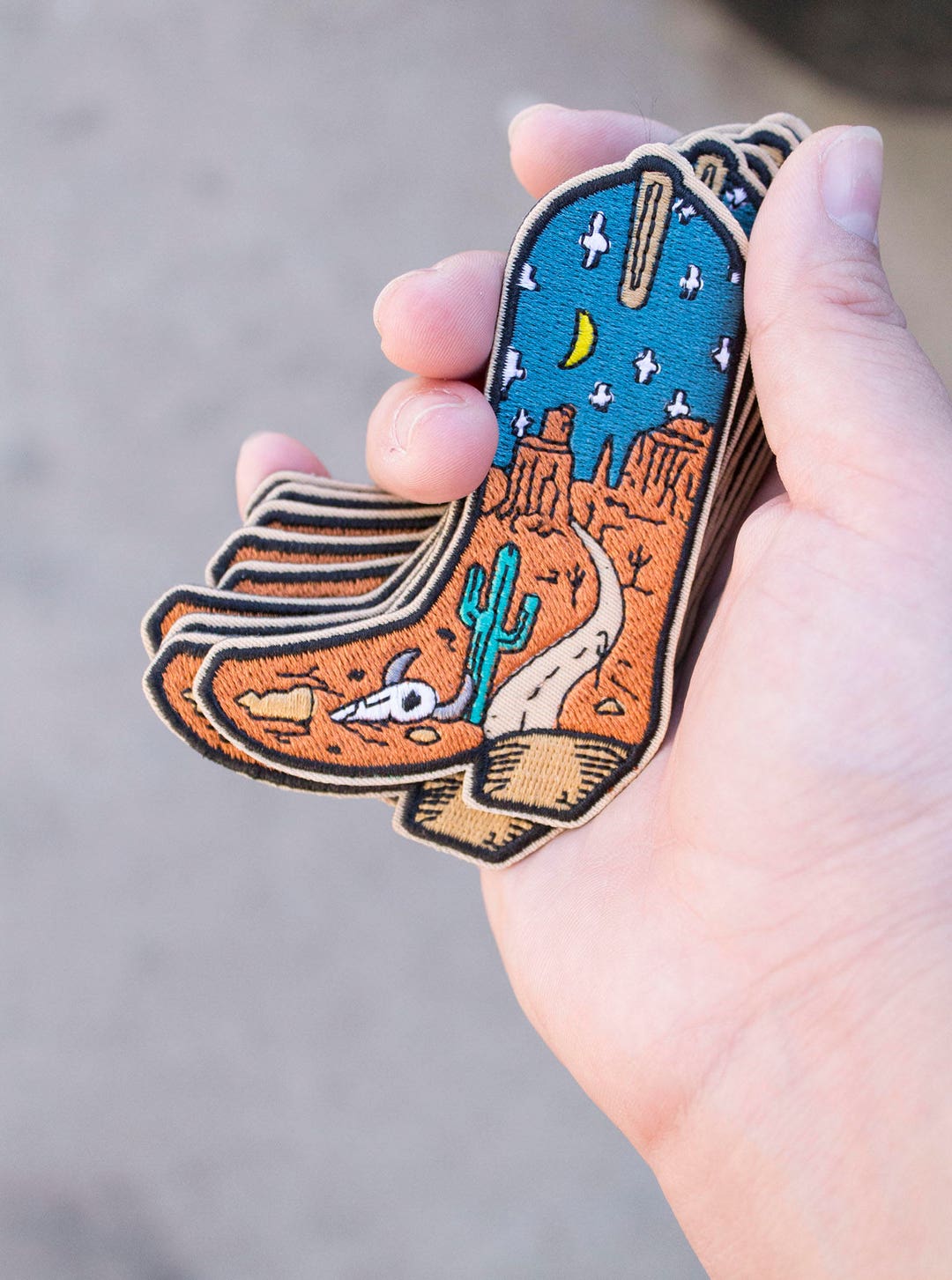 Patch // Wild West // Boot // Cowboy // Skull // Cactus // Star // Moon ...