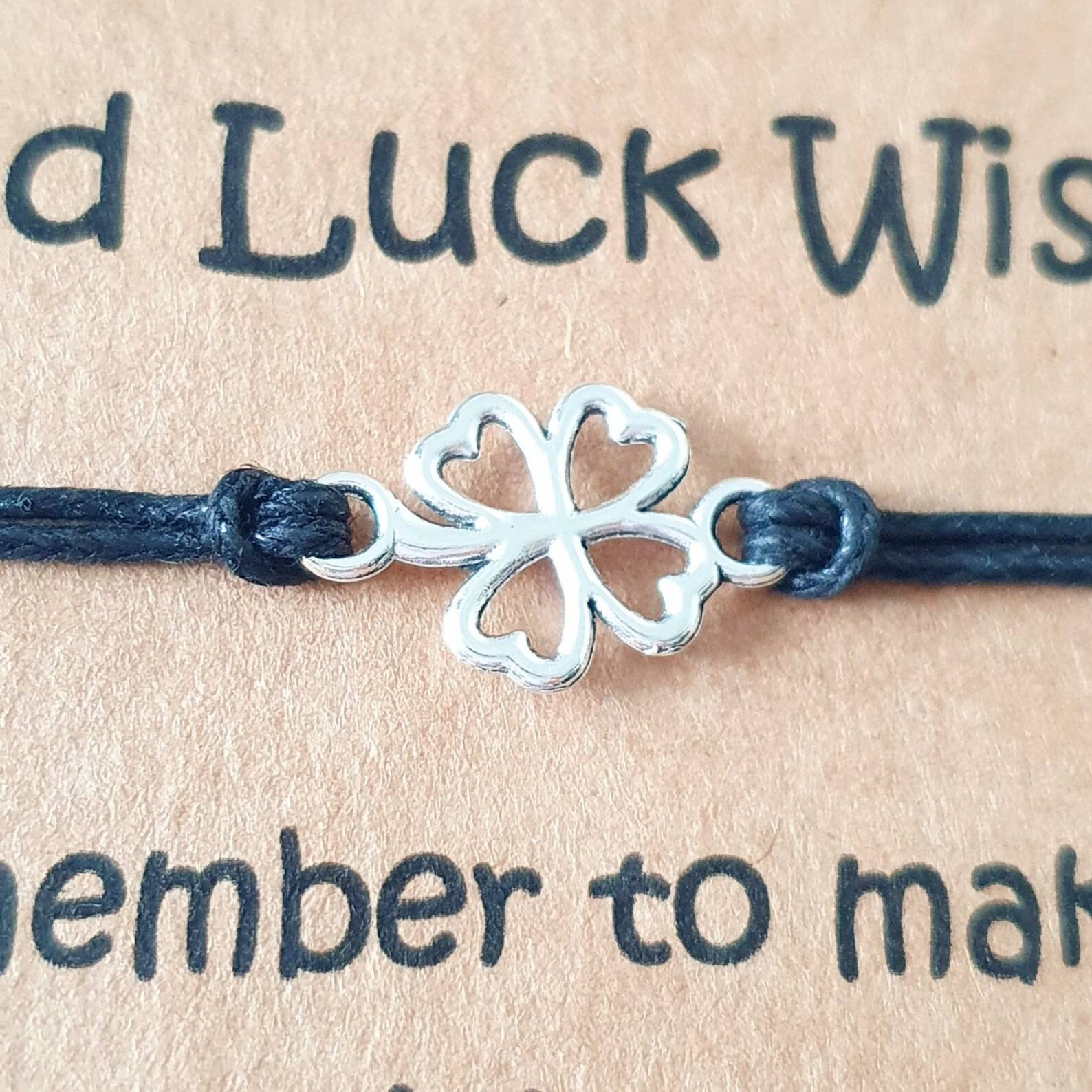 Four Leaf Clover Wish Bracelet Good Luck Wish Bracelet Gift | Etsy