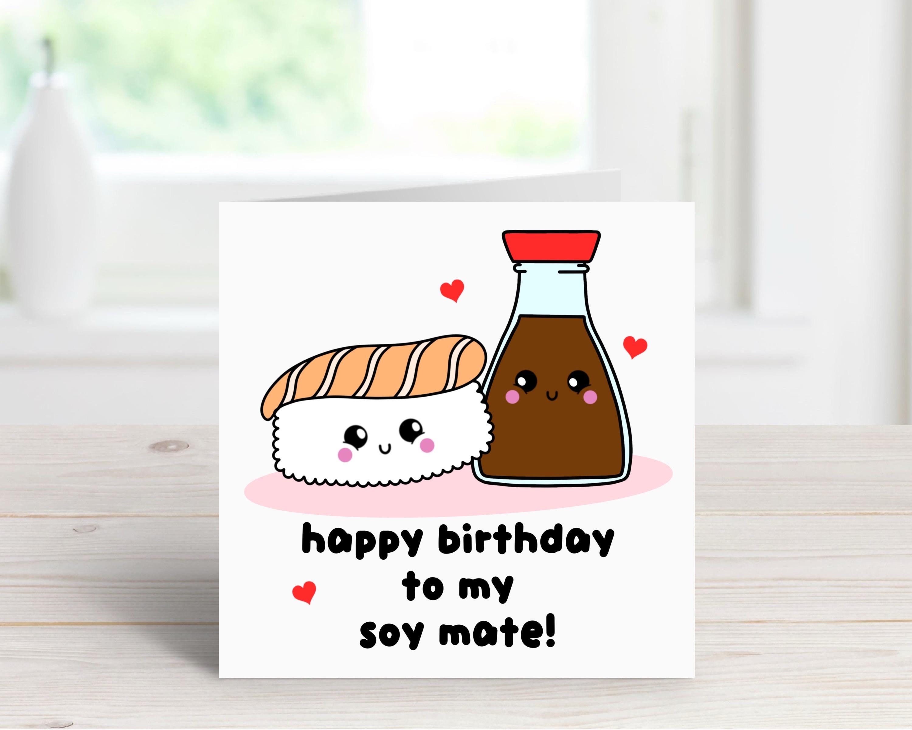 Happy Birthday to My Soy Mate! - Personalised Birthday Card - Etsy UK