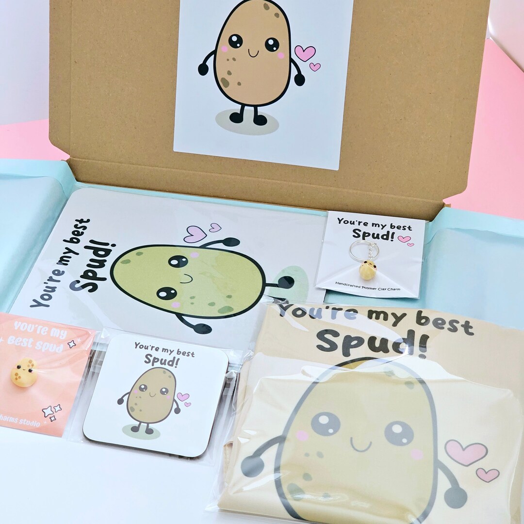 Kawaii Polymer Clay Potato Gift Set, Accessories Set - You're My Best ...
