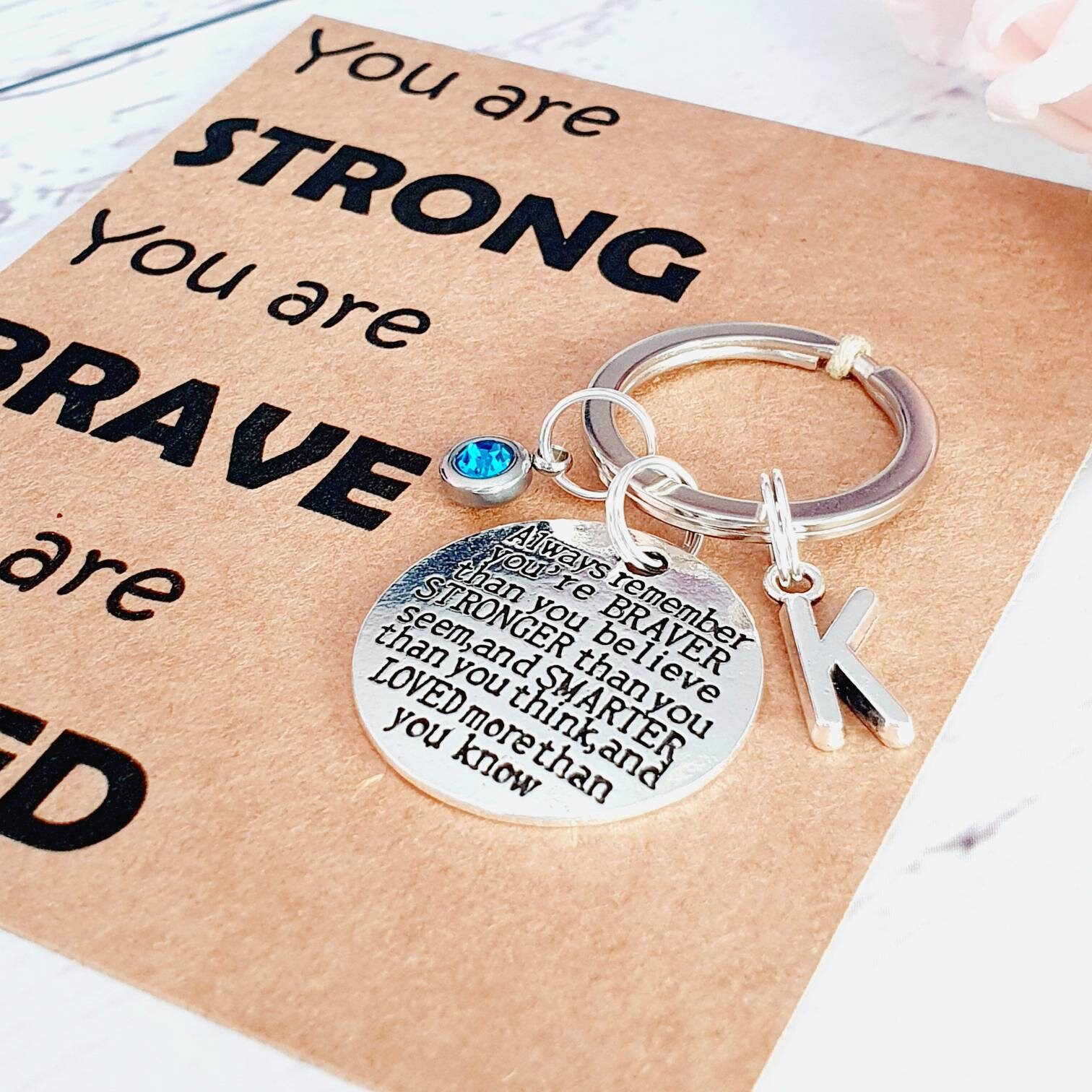 You Are Strong Keyring Positivity Gift Stay Strong Gift - Etsy UK
