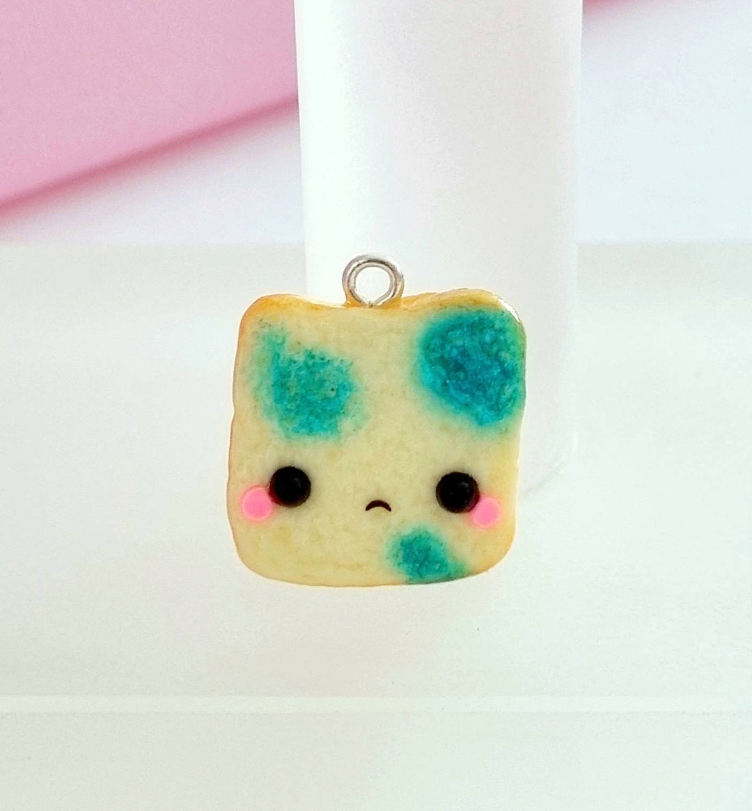 Kawaii Mouldy Bread Toast Polymer Clay Charm, Miniature Food Charm ...