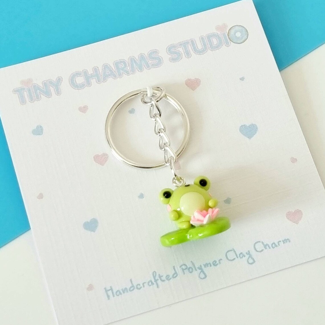 Kawaii Frog Lily Pad Charm Frog Accessories Frog Keychain | Etsy