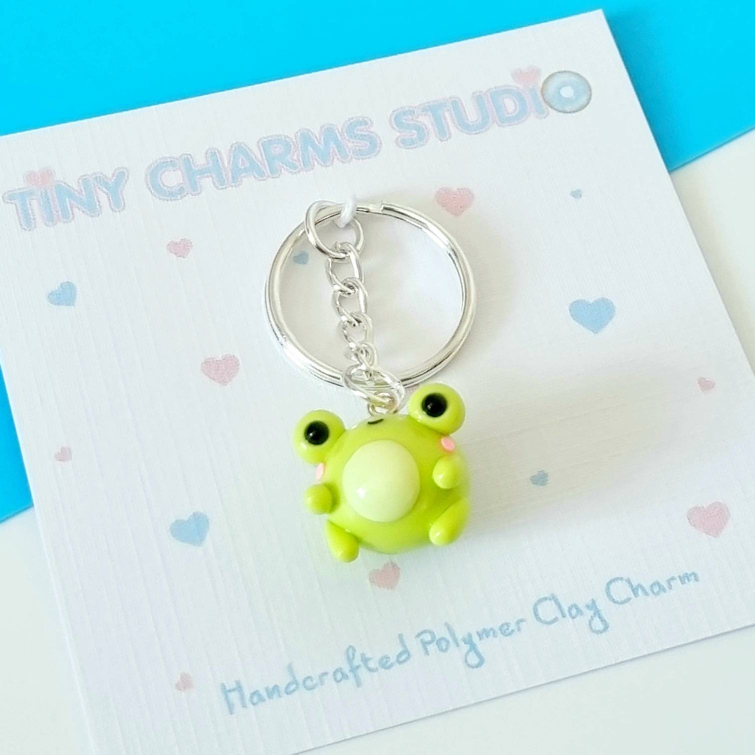 Kawaii Frog Polymer Clay Charm, Frog Lover Keychain - Etsy UK