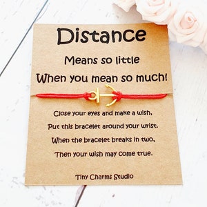 Long Distance Relationship Travel Gift Bracelet, Wish Bracelet Gift ...