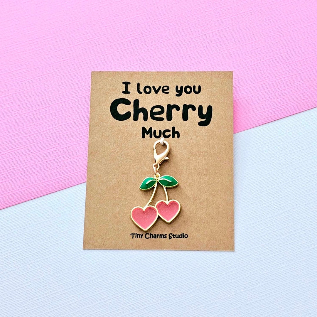 I Love You Cherry Much, Anniversary Gift, Cherry Charm, Gift for Her ...