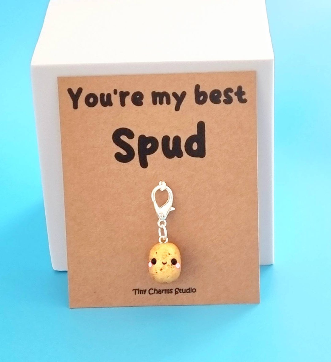 Kawaii Potato Clay Charm Keychain, You're My Best Spud, Birthday Gift ...