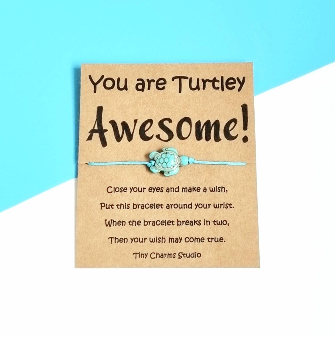 You Are Turtley Awesome Wish Bracelet, Turtle Bracelet, Sea Turtle ...