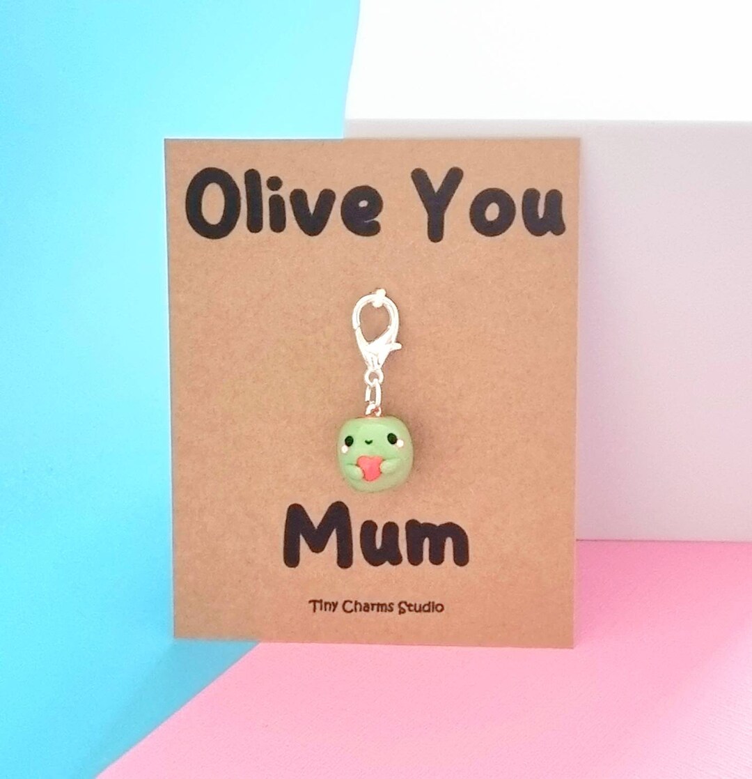 Kawaii Olive Keyring, Polymer Clay Olive Charm, Mothers Day Gift - Etsy