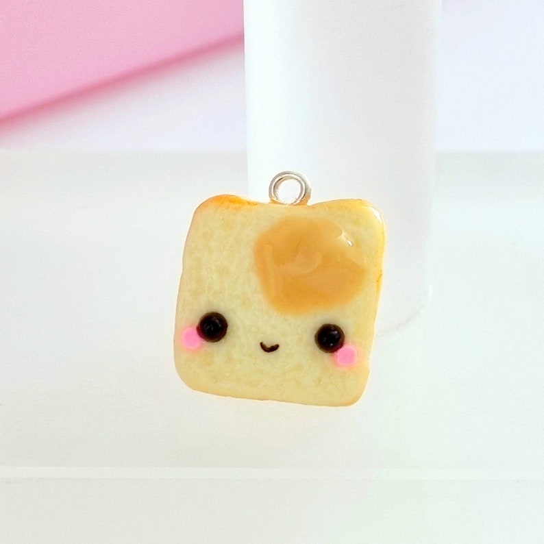 Kawaii Peanut Butter on Toast Polymer Clay Charm Miniature - Etsy