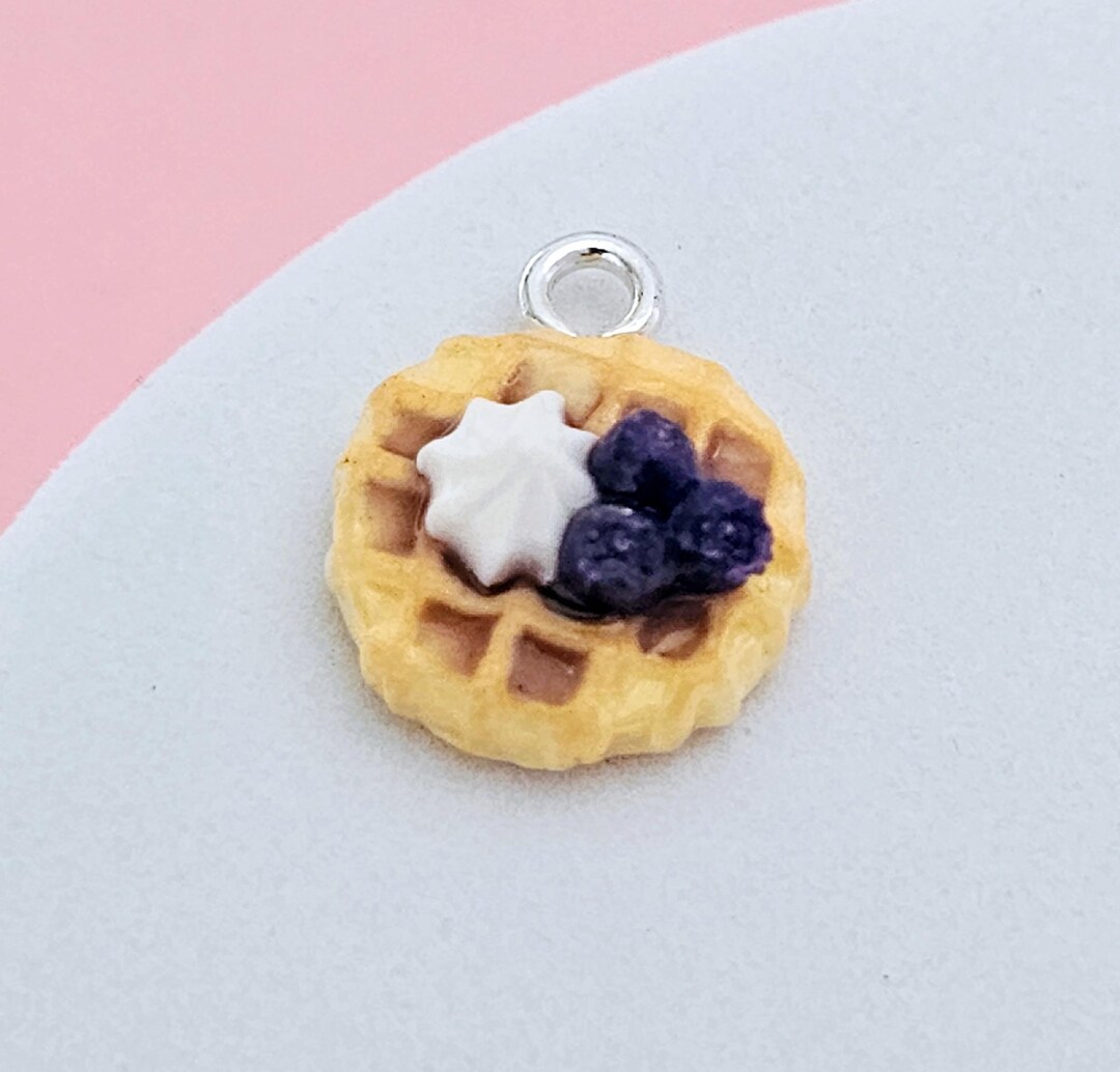 Kawaii Pancake Charm, Blueberry Pancake Charm, Pancake Keyring - Etsy