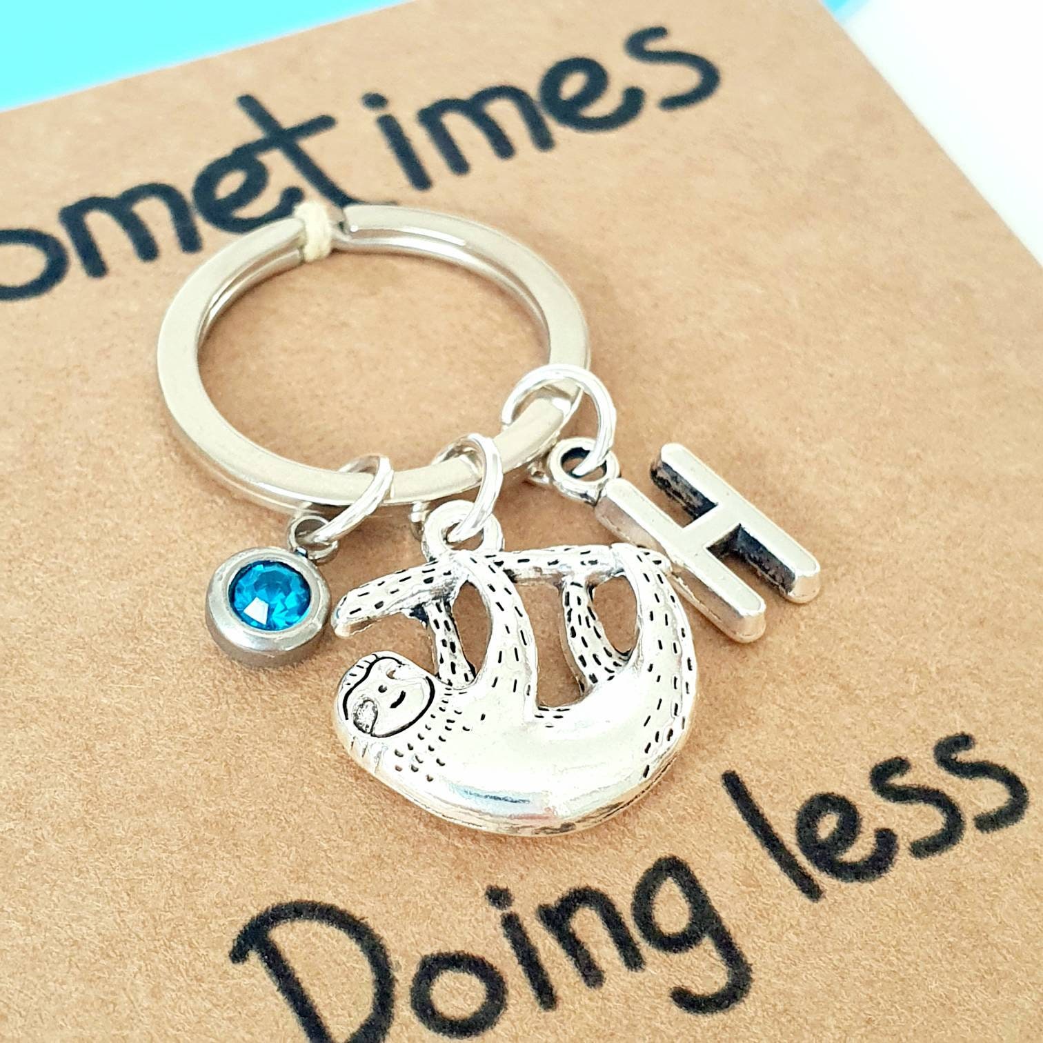 Personalised Sloth Keyring Sloth Lover Sloth Accessories | Etsy