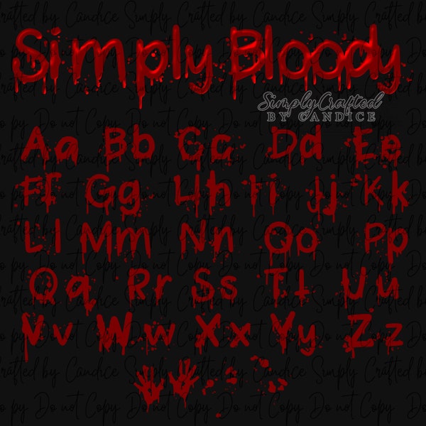 Bloody Letters - Etsy