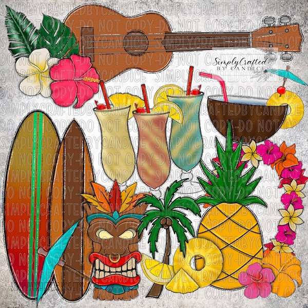 Luau Clipart - Etsy
