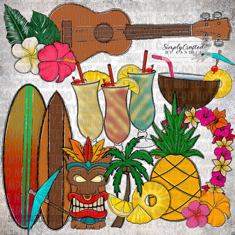 Luau Clipart - Etsy
