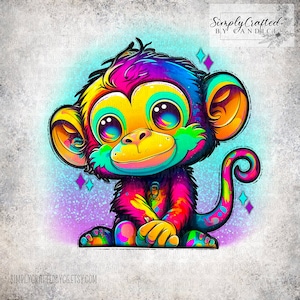 Colorful Monkey Clipart Element, Monkey Clipart, Element, Clipart ...