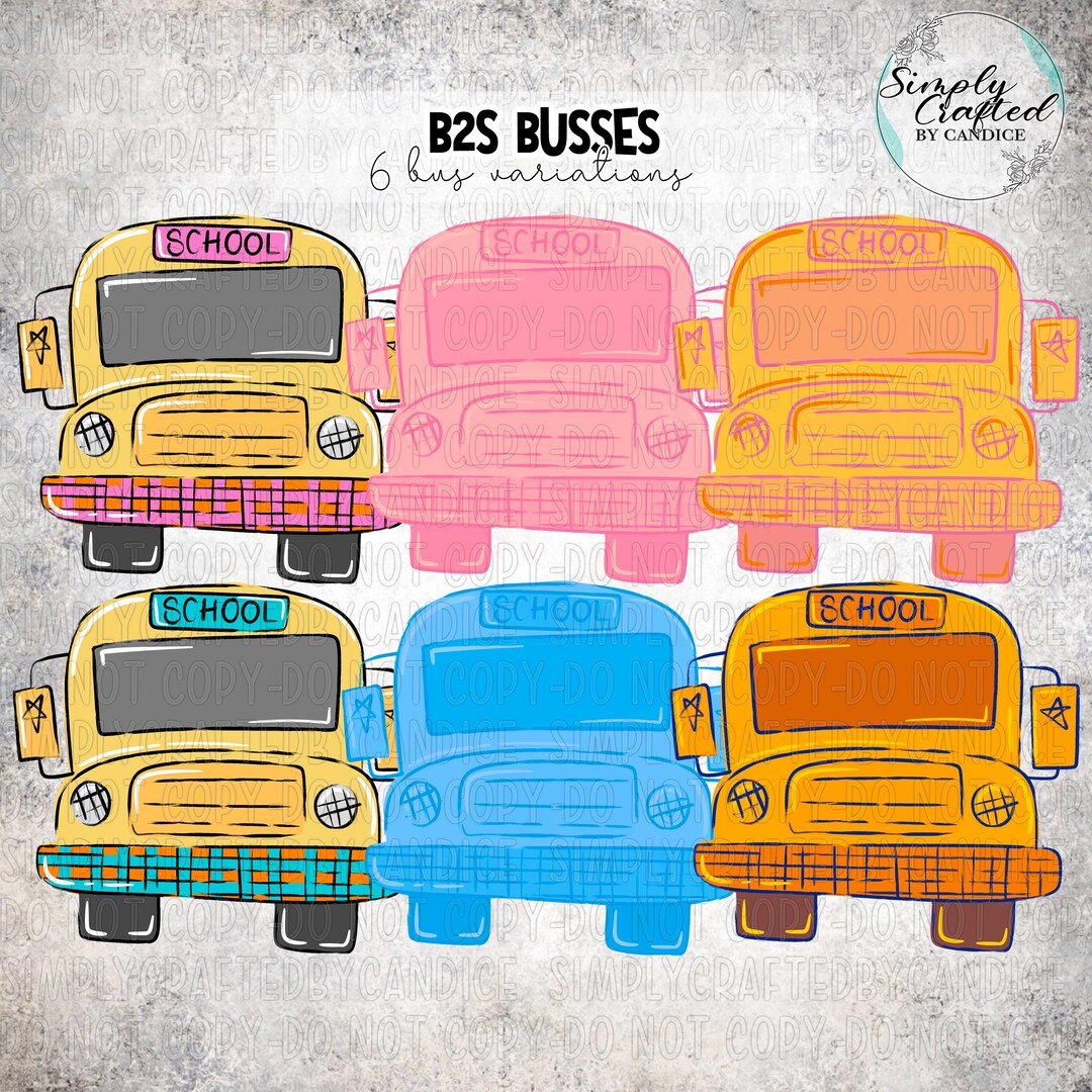 Back to School Bus Clipart Bundle, 132 Elements (digital Designs) - Etsy