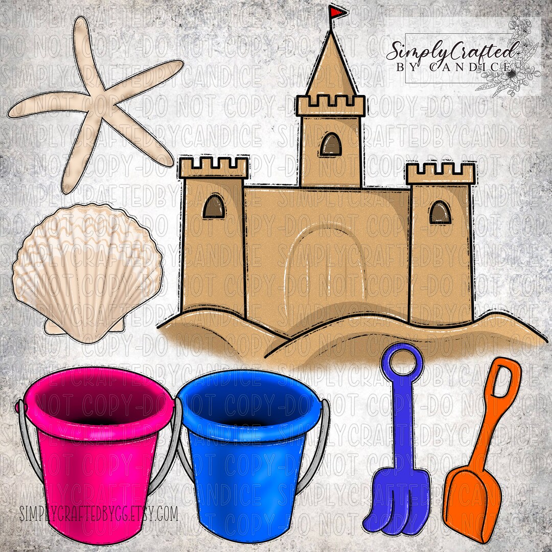 Beach Clipart Bundle, Summer Clipart, Beach Clipart, Beach, Summer ...