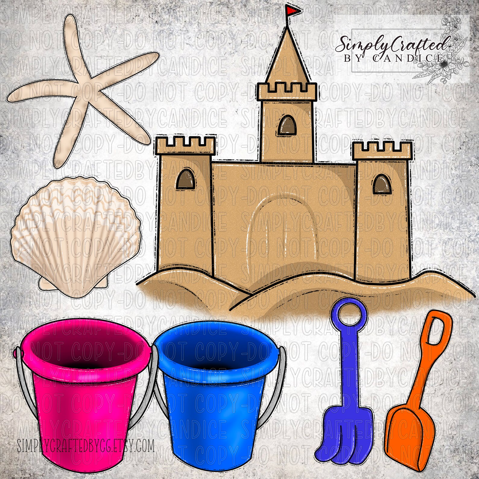 Beach Clipart Bundle Summer Clipart Beach Clipart Beach - Etsy