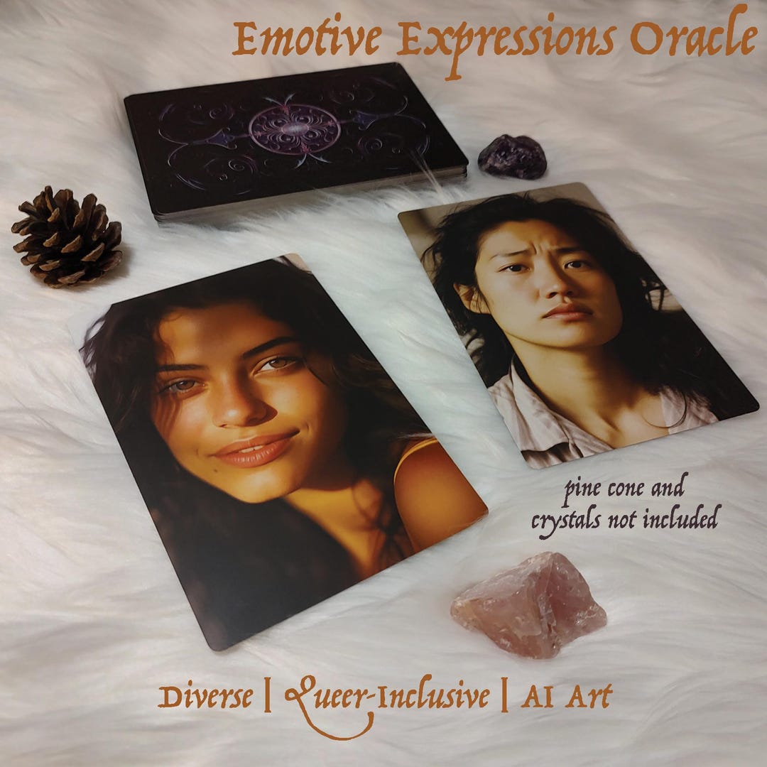 IN STOCK - Emotive Expressions Oracle Cards - 64 Cards - AI Art ...