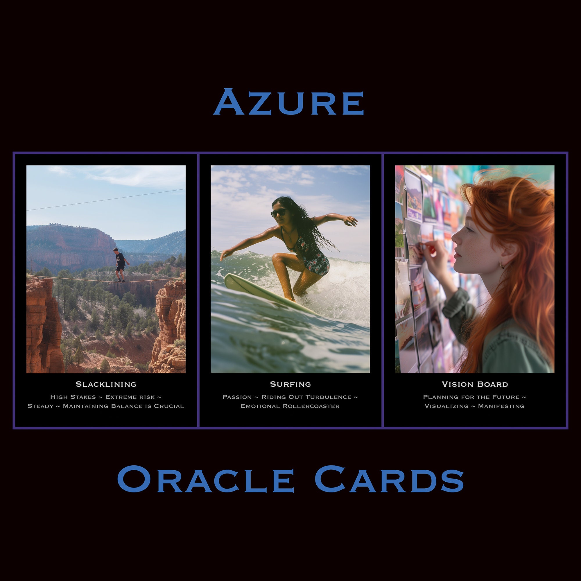 IN STOCK - Azure Oracle Cards - 64 Cards - AI Art - Diverse - Queer ...