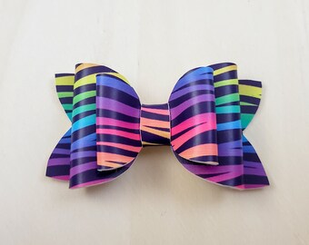 Zebra Hair Bow - Etsy