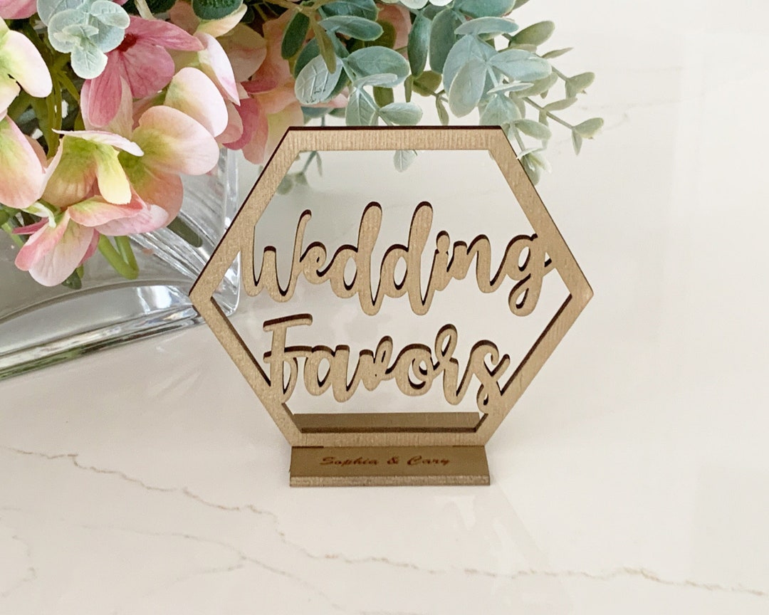 Laser Cut Wedding Signs for Wedding Wooden Wedding Favors Sign for ...