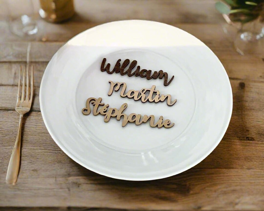 Personalized Wedding Place Table Cards - Wedding Place Card - Laser Cut ...