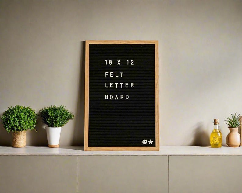 Wooden Letter Board Rustic Frame Message Board Modern Farmhouse ...