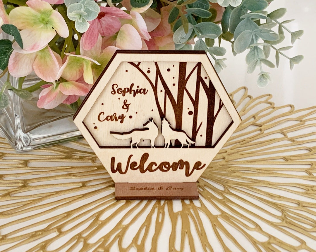 Laser Cut Wedding Signs for Wedding Wooden Wedding Welcome Sign for ...