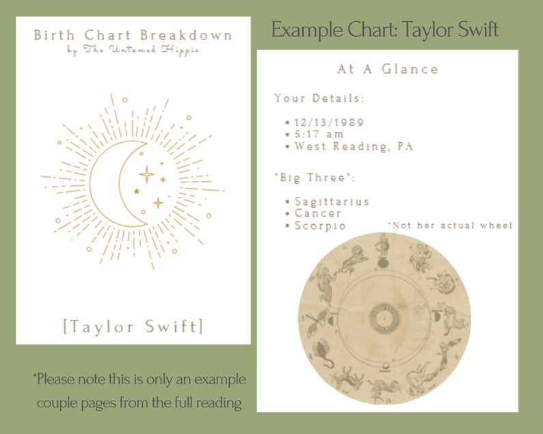 Birth Chart Reading Detailed & In-depth Whole Sign Natal - Etsy