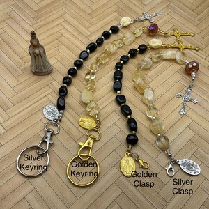 Keychain One Decade Rosary. Catholic Bag Charm. Christian Purse Clip on ...