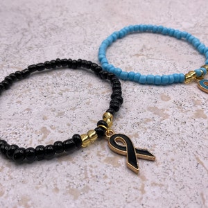 Cancer Survivor Stretch Bracelet. Handmade Beaded Bracelet. Breast ...