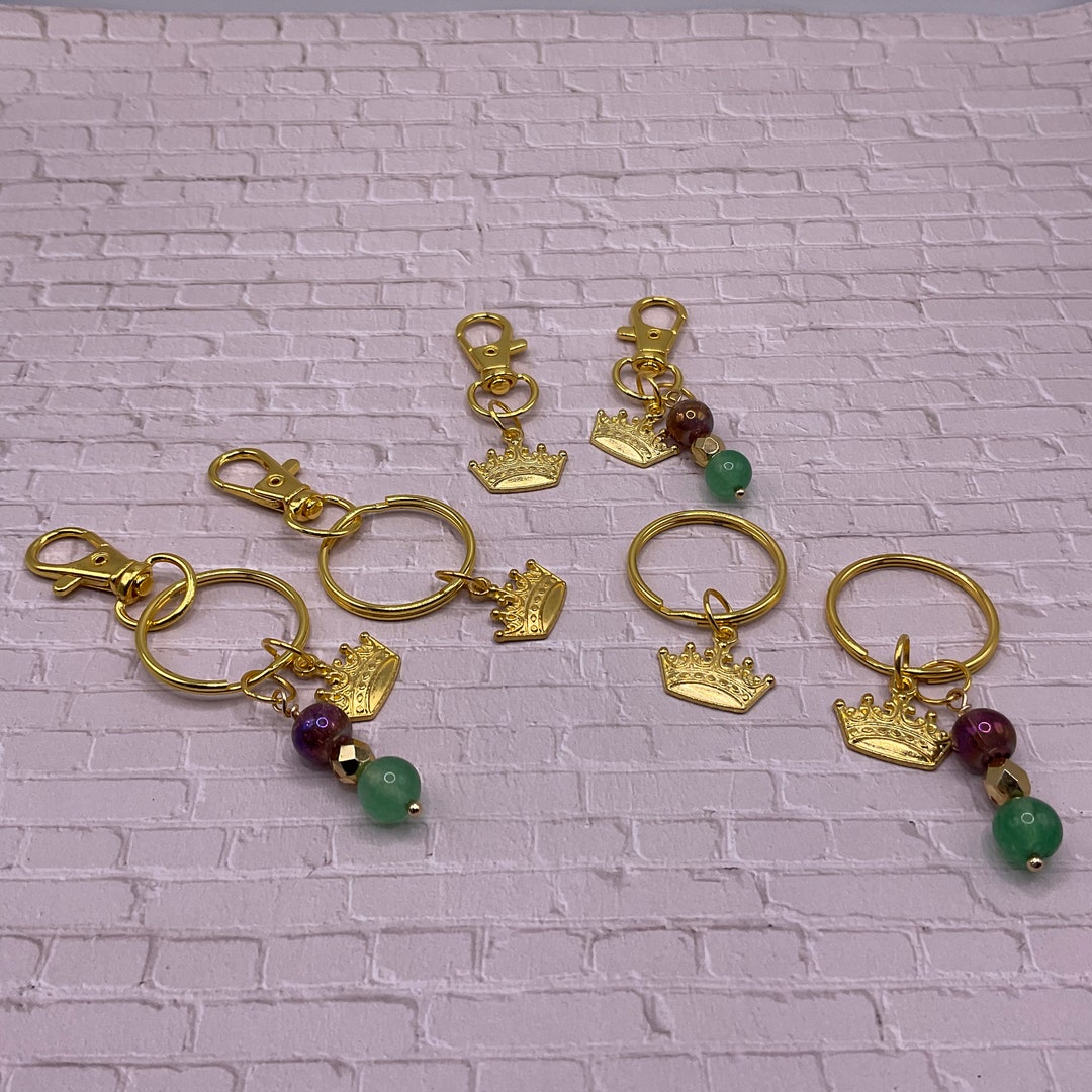 Mardi Gras Golden Crown Key Chain. New Orleans Crown Keyring. Louisiana ...