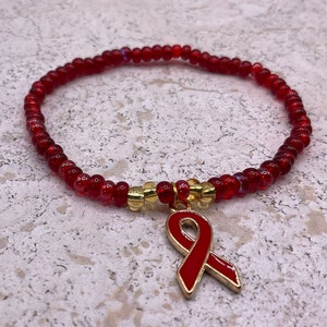 Cancer Survivor Stretch Bracelet. Handmade Beaded Bracelet. Breast ...