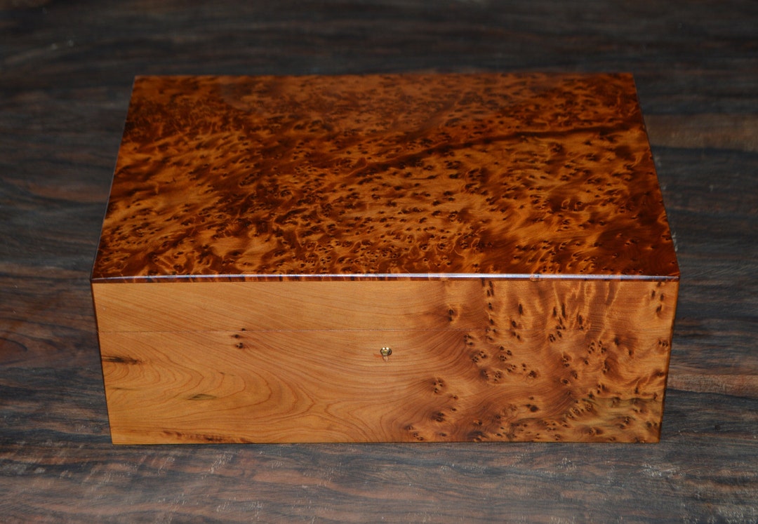 Hand-crafted Thuya Burl Jewelry Box: Large Two-level Chest - Etsy
