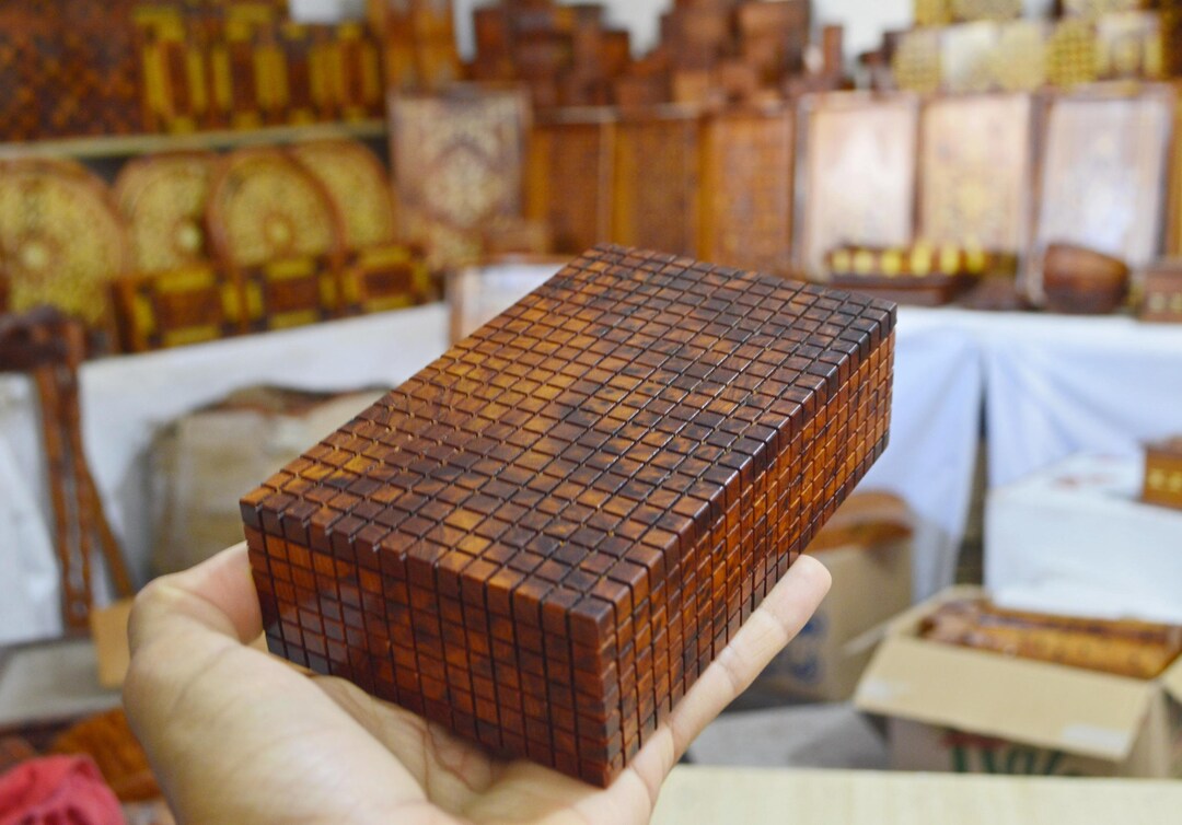 Thuya Wood Secret Lock Puzzle Box: Handmade Moroccan Cedar - Etsy UK