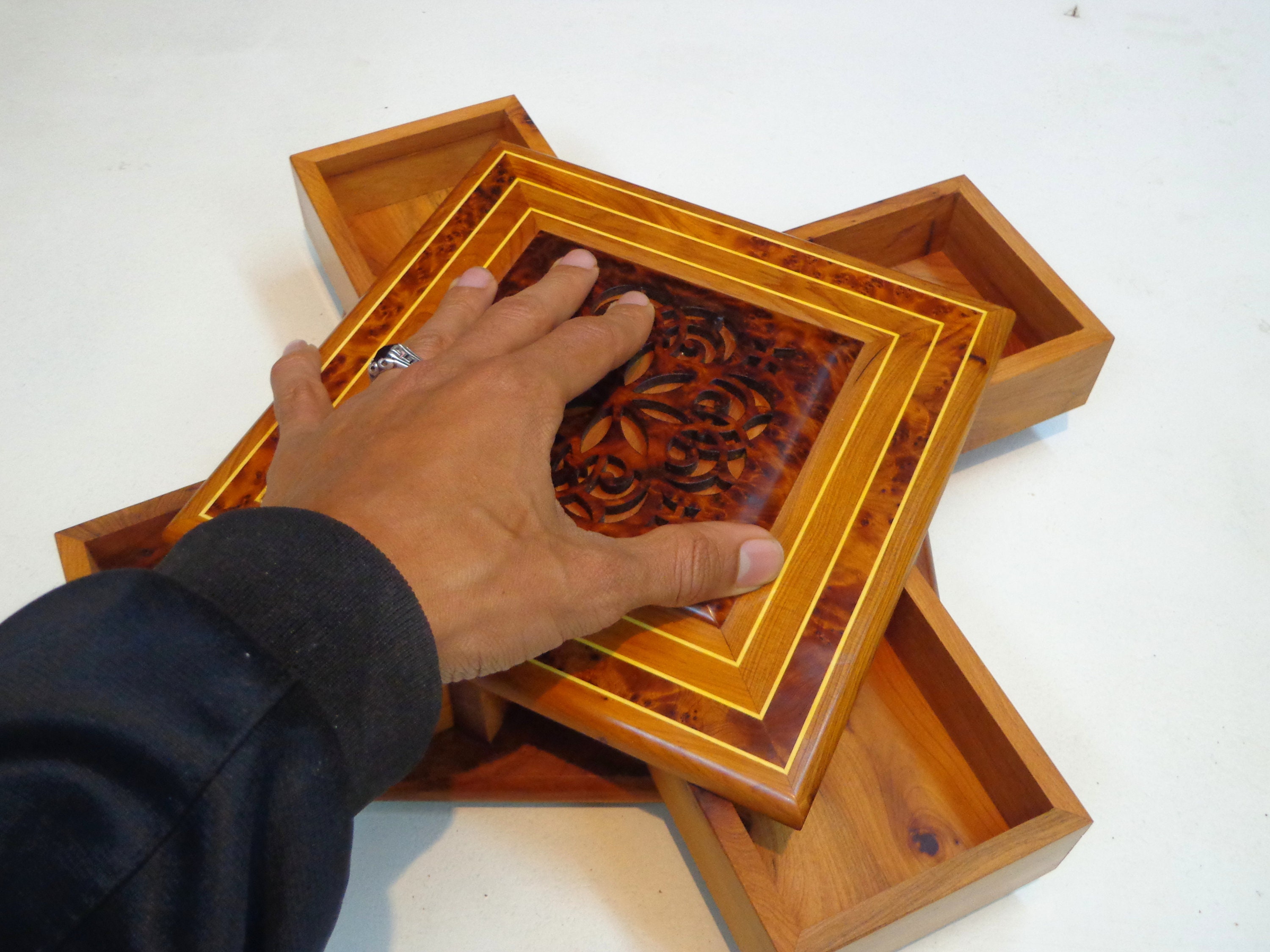 Secret Opening Thuya Wood Jewelry Box: Moroccan Puzzle Box - Etsy