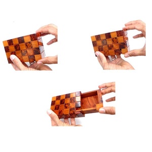 Set of 3 Wooden Puzzle Boxes - Fast Shipping - Secret Jewelry Box Case ...