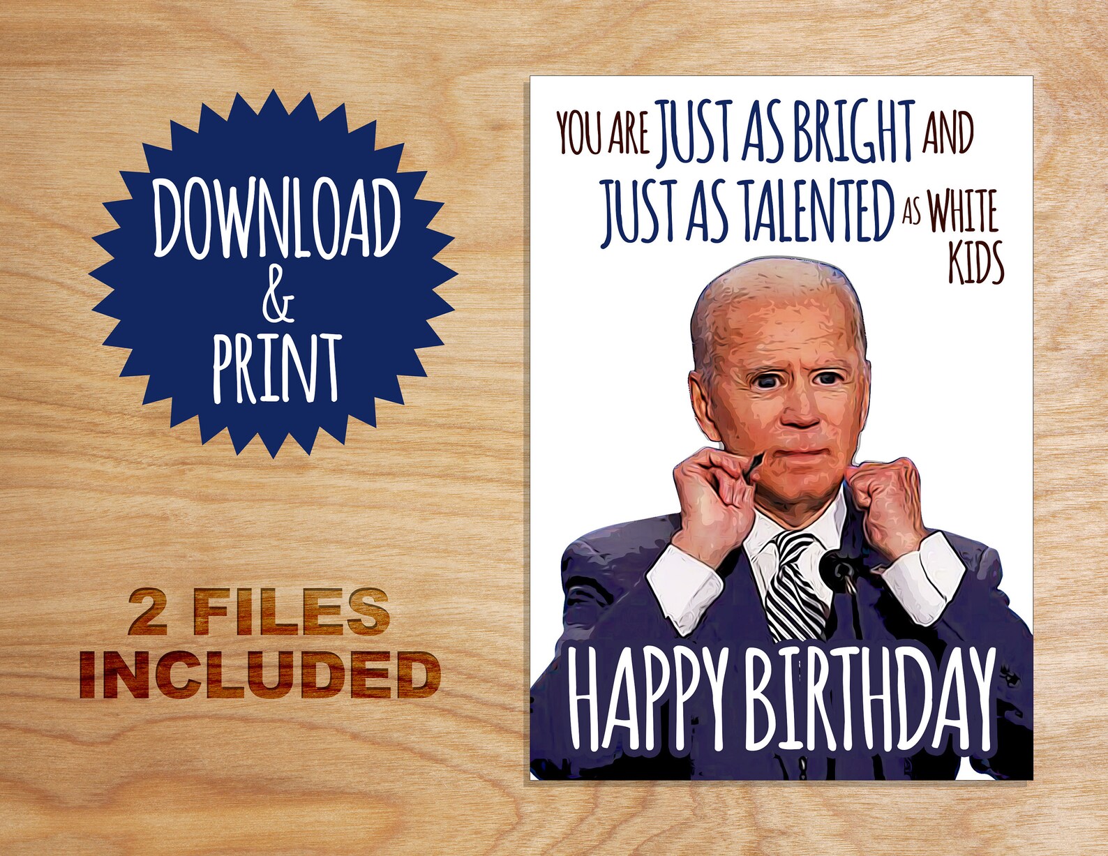 Printable Joe Biden Birthday Card | Just as Bright & Just as Talented ...