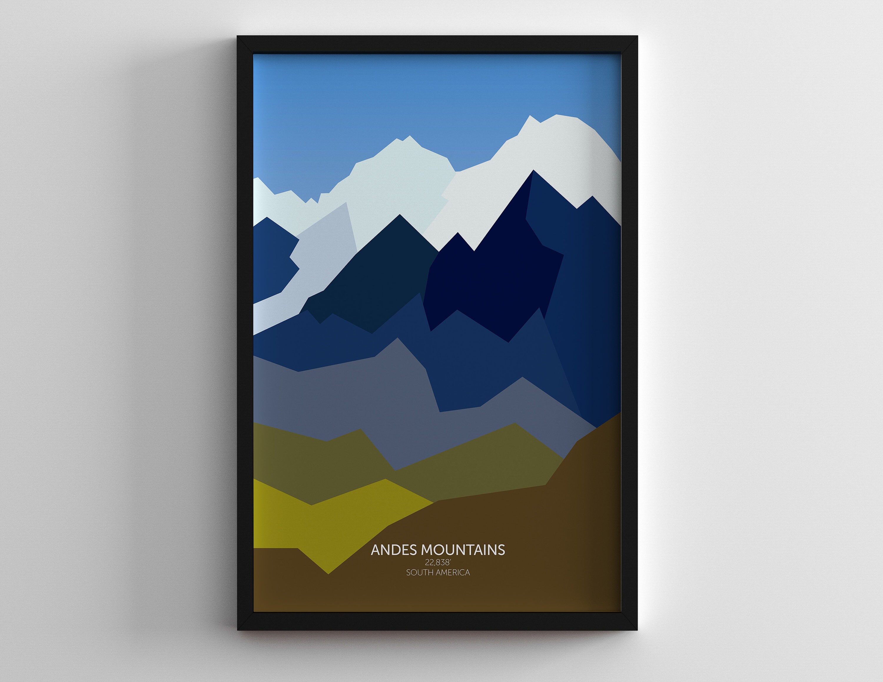Earths Great Mountain Ranges Printable Wall Art DIGITAL DOWNLOAD for ...