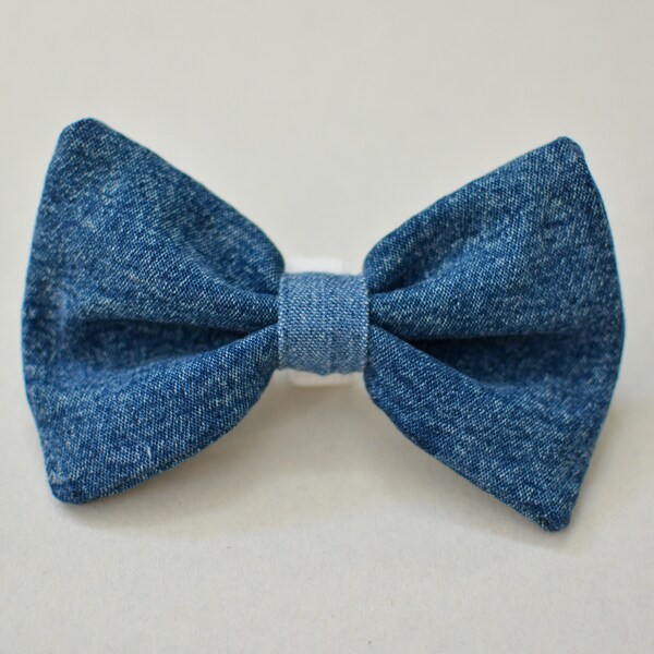 Denim Bow Tie - Etsy