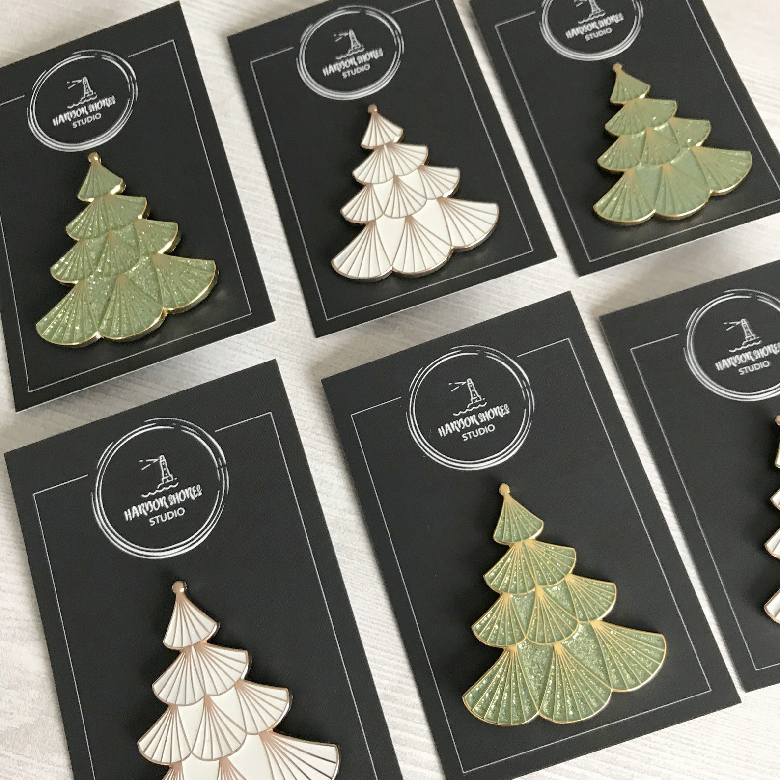 Glitter Christmas Tree Pin Green Tree Enamel Lapel Pin Hard | Etsy